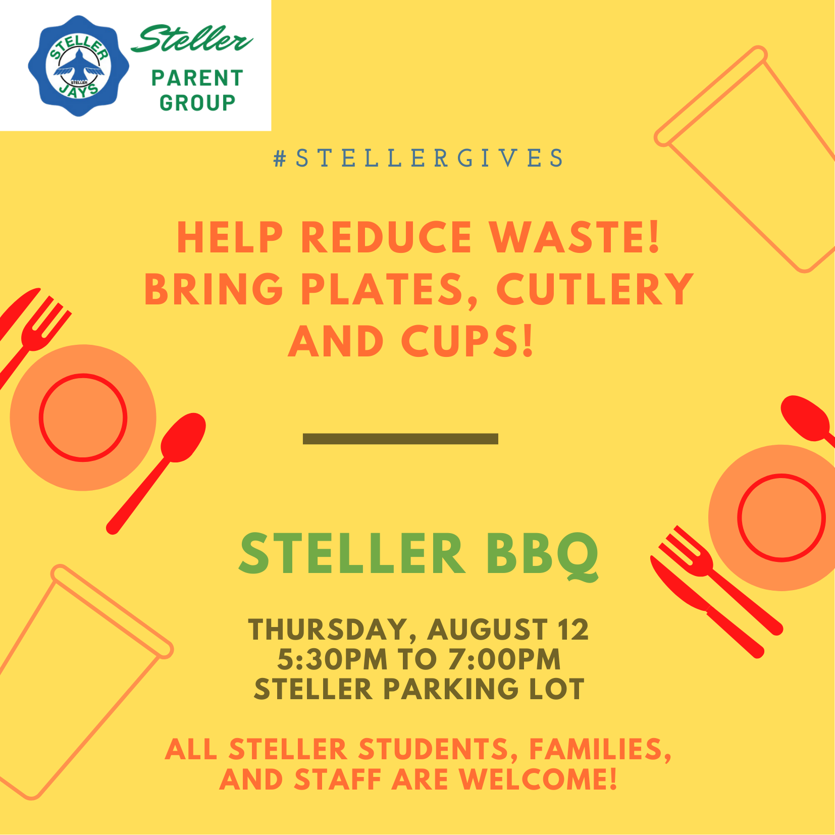 Bring Your Own Plates and Cutlery to the BBQ! | Steller Parent Group